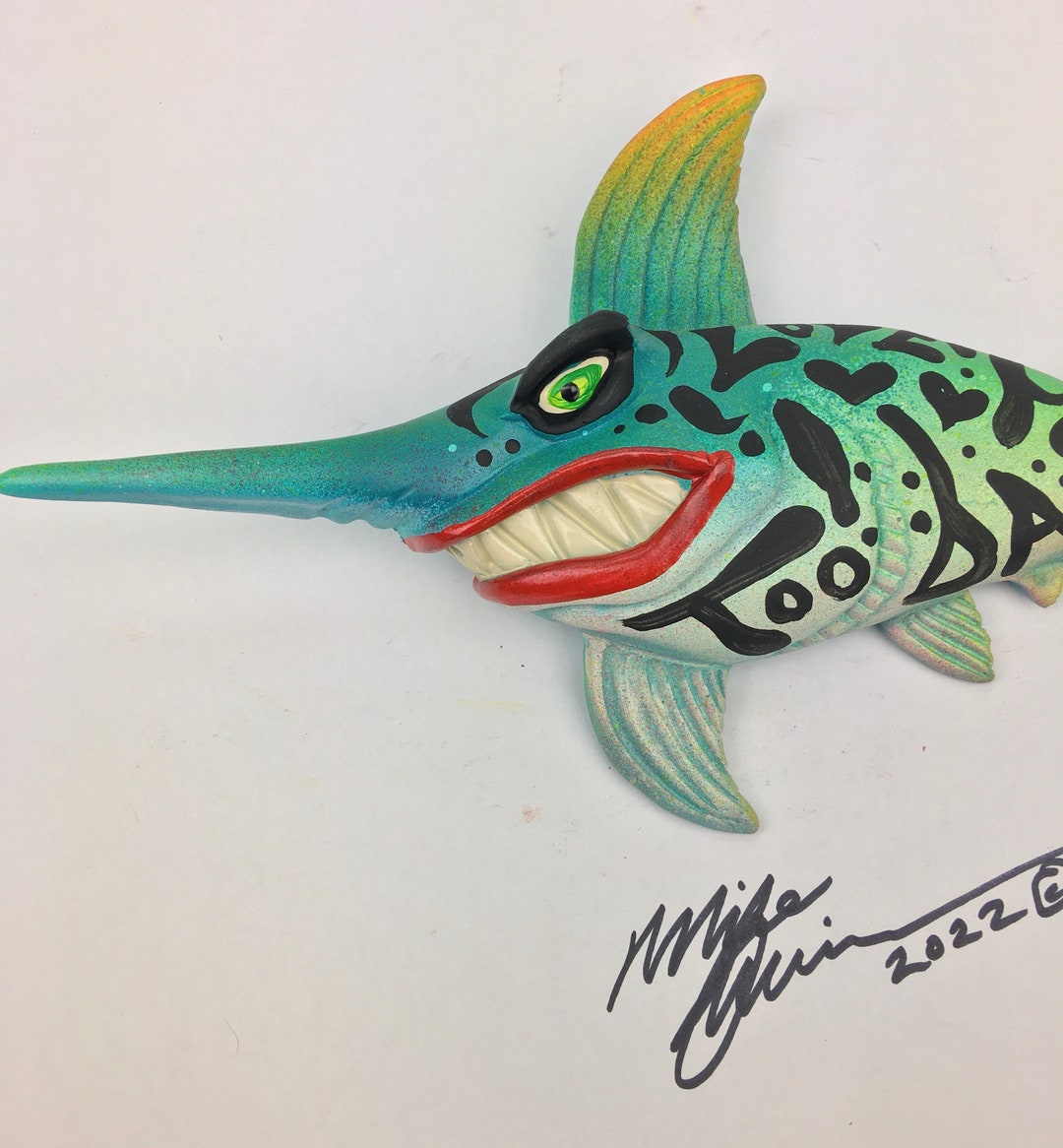 Captain Travis Fish With Attitude Artist Mike Quinn - Etsy