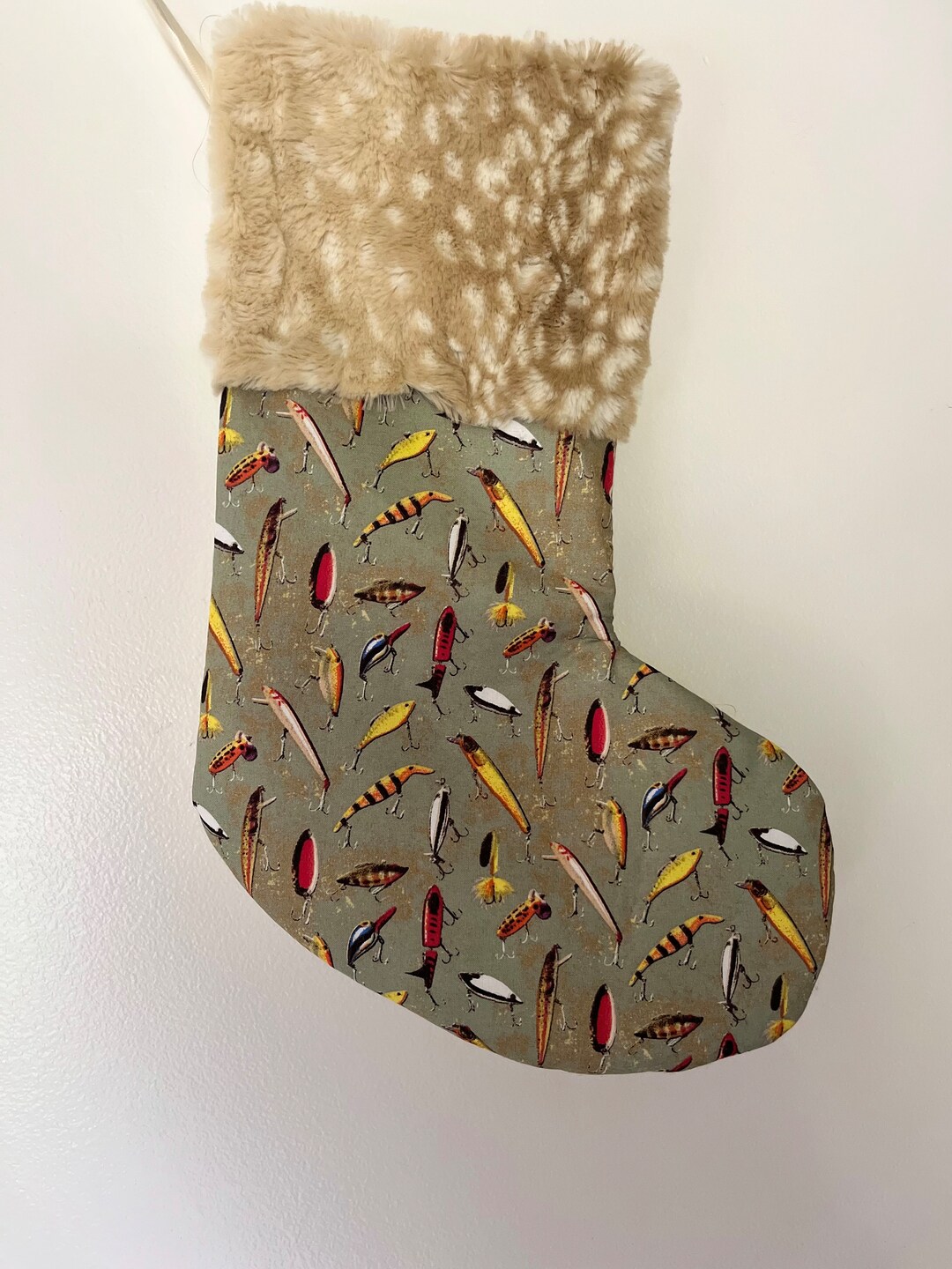 Fishing Angler Bait Christmas Stocking - Etsy