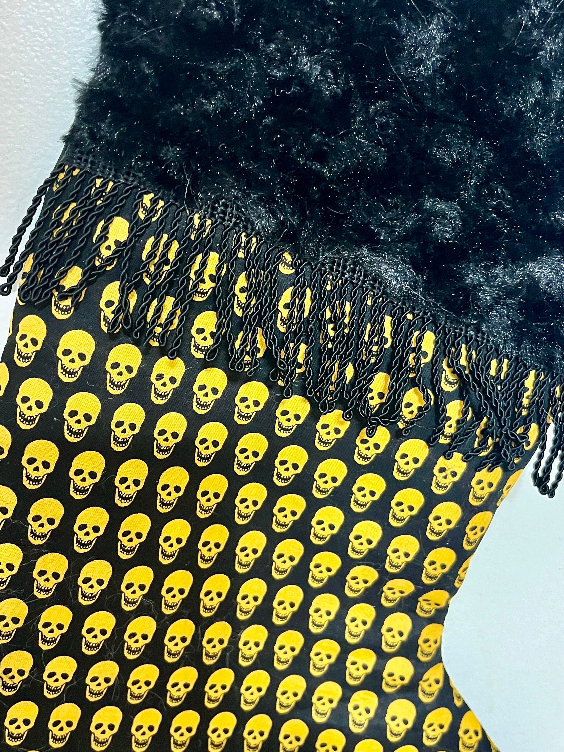 Creepy Goth Skulls Handmade Christmas Stocking Big and - Etsy