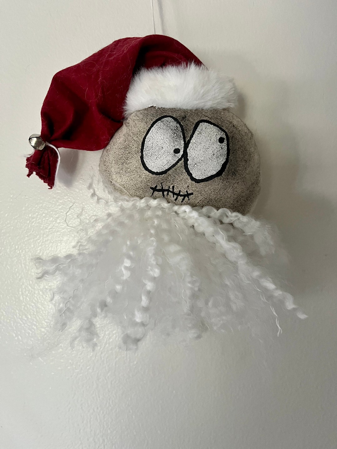 7” Tall Steampunk Gothic Santa Claus Head Ornaments - Creepy Distressed ...