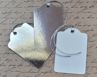 Silver Gift Tags - Etsy