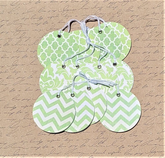 Round Green Gift Tag Green Gift Tags Round Gift Tags - Etsy