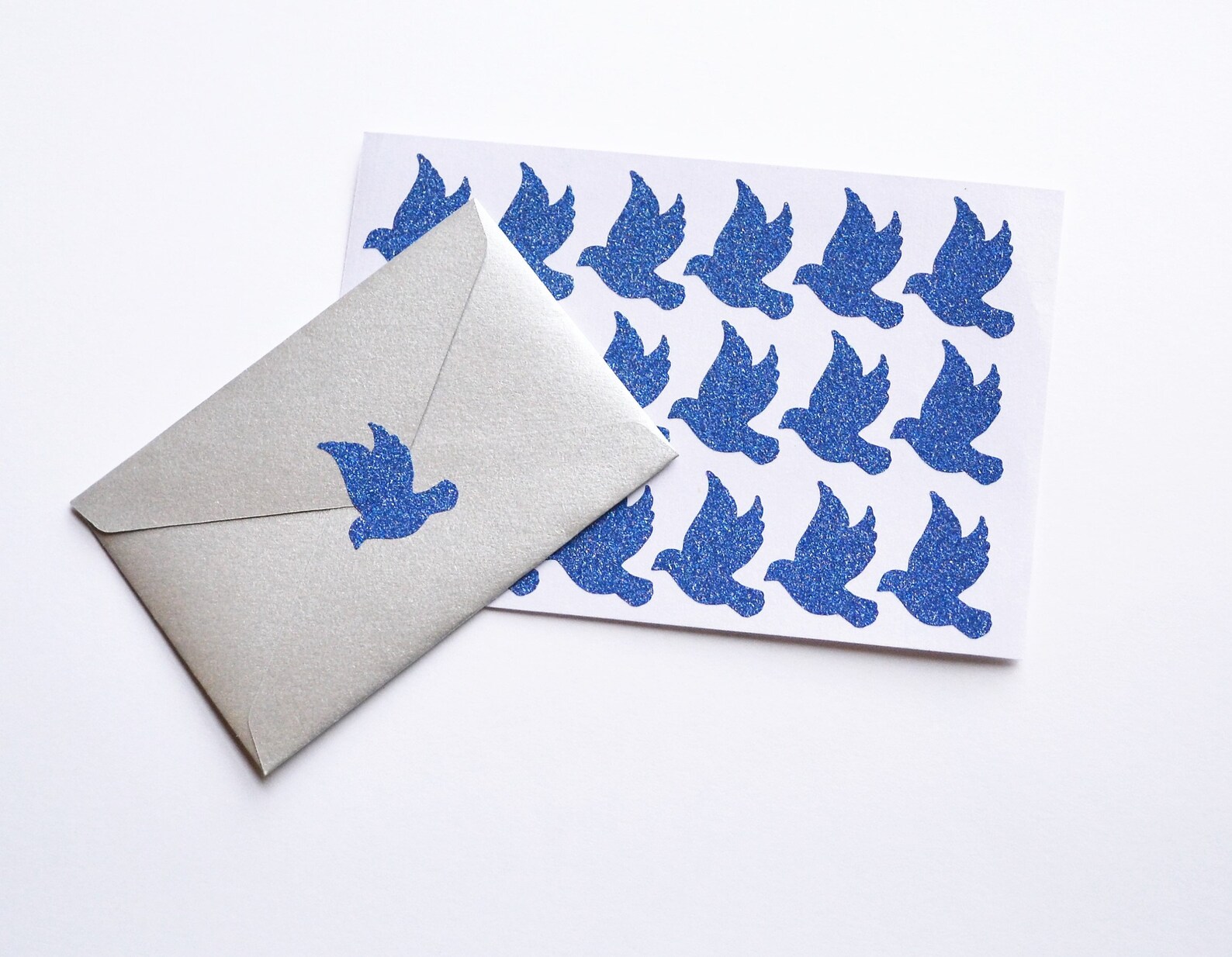 Glitter Dove Stickers Any Color Glitter Dove Envelope | Etsy
