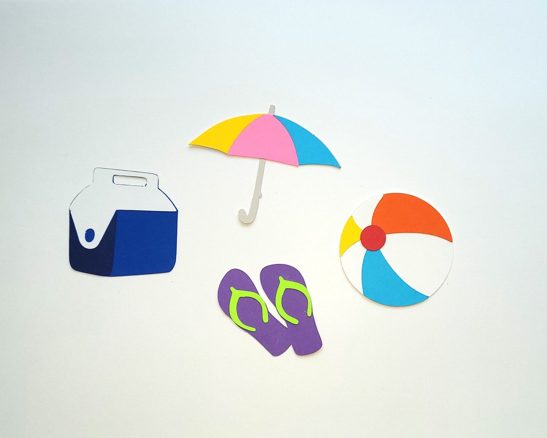 Beach Die Cuts - Beach Cut Outs - Beach Scrapbook - Beach Day ...