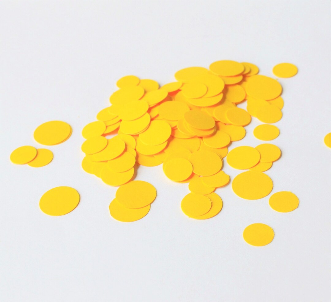 Paper Confetti - Yellow Confetti - Yellow Party Decor - Yellow Table ...