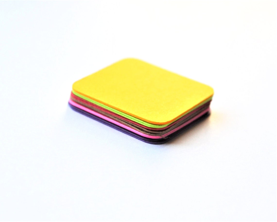 Square Die Cuts With Rounded Corners - Set of 50 - All Sizes and Colors ...