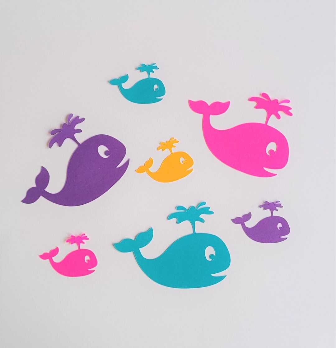 Whale Die Cuts Any Size and Color Paper Whales Whale Confetti Whale ...
