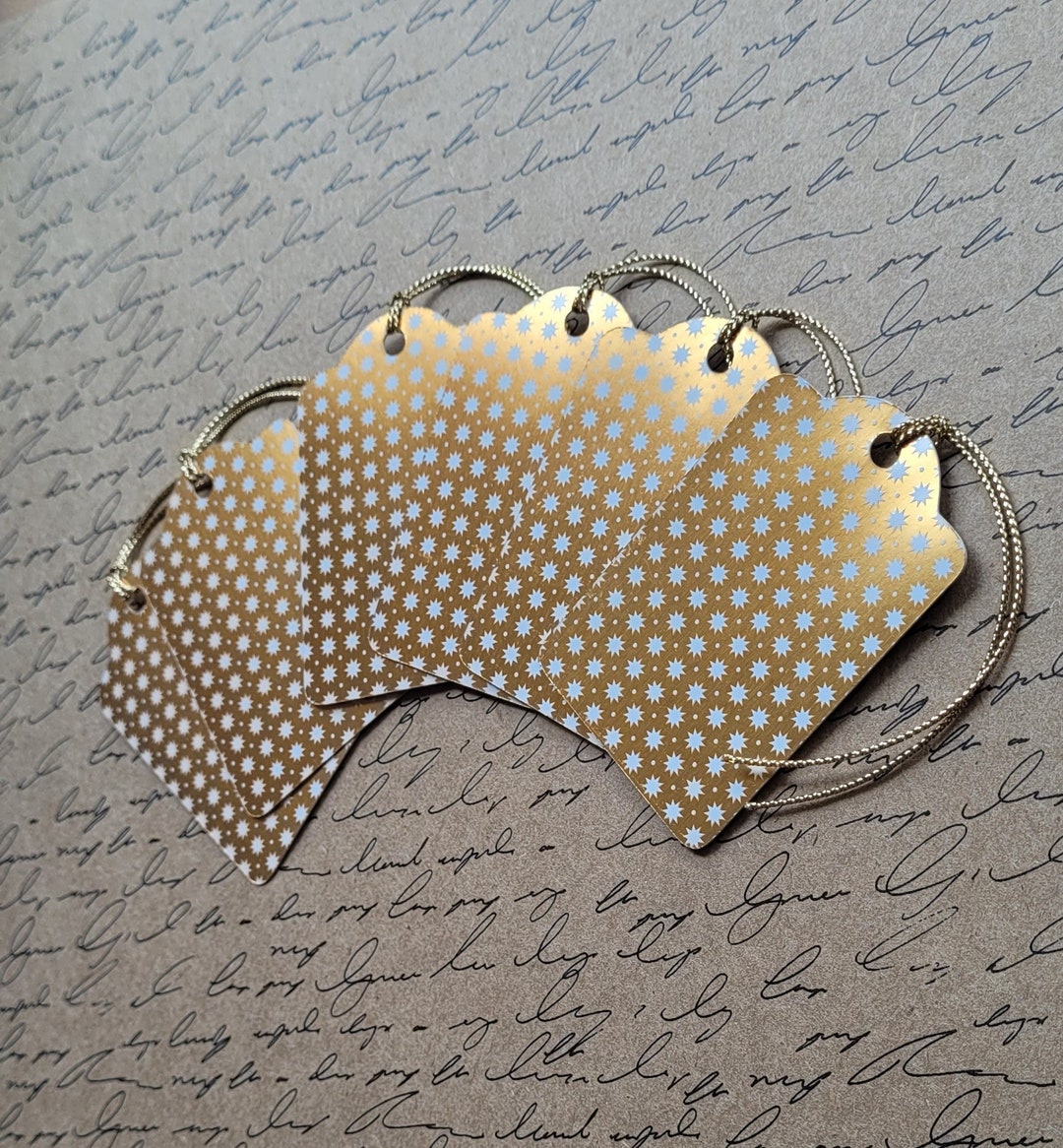 Gold Foil Gift Tags - Gold Foil Tags - Metallic Gold Tags - Gold Tags ...