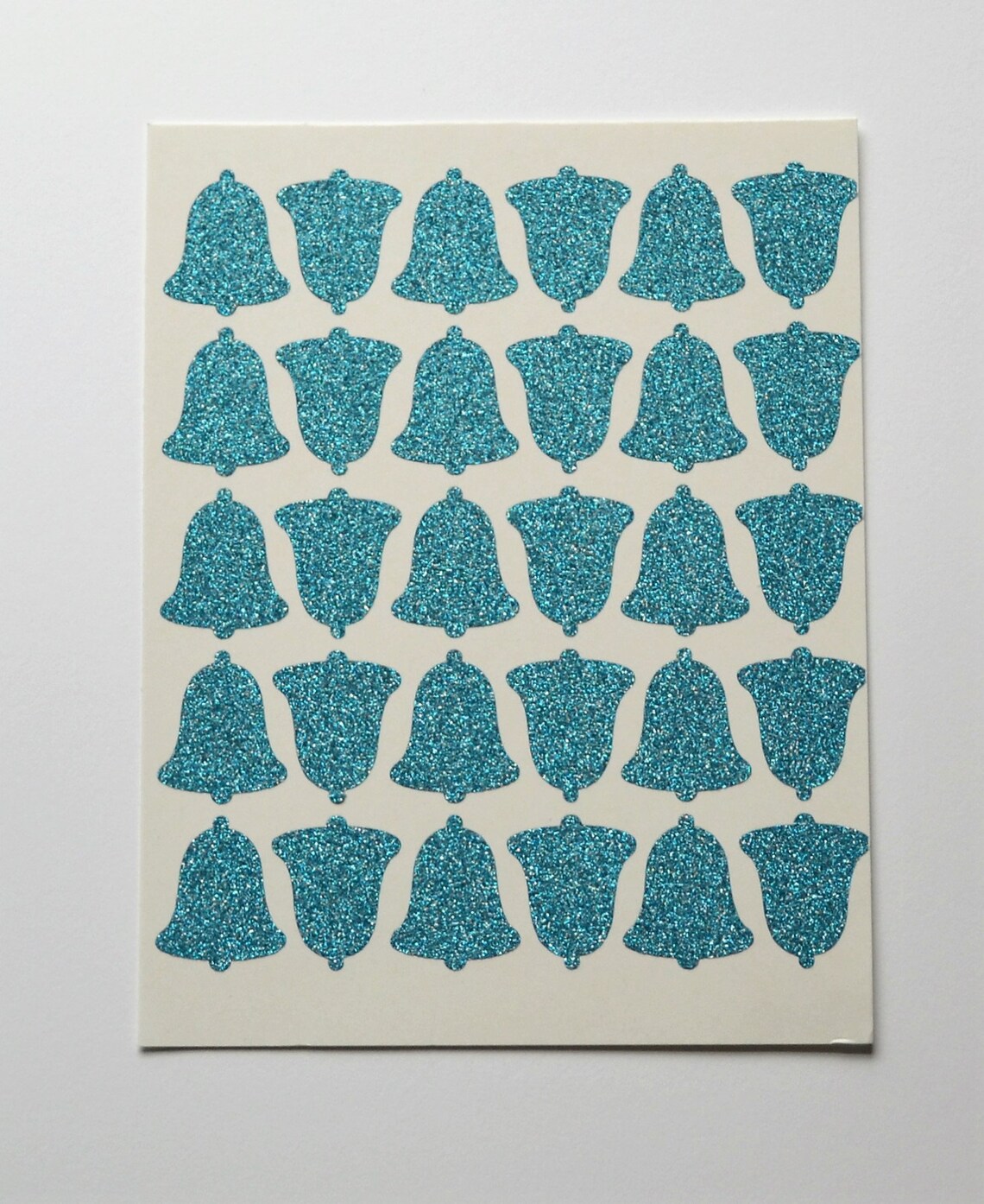 Glitter Bell Stickers Any Color - Christmas Envelope Seals - Wedding ...