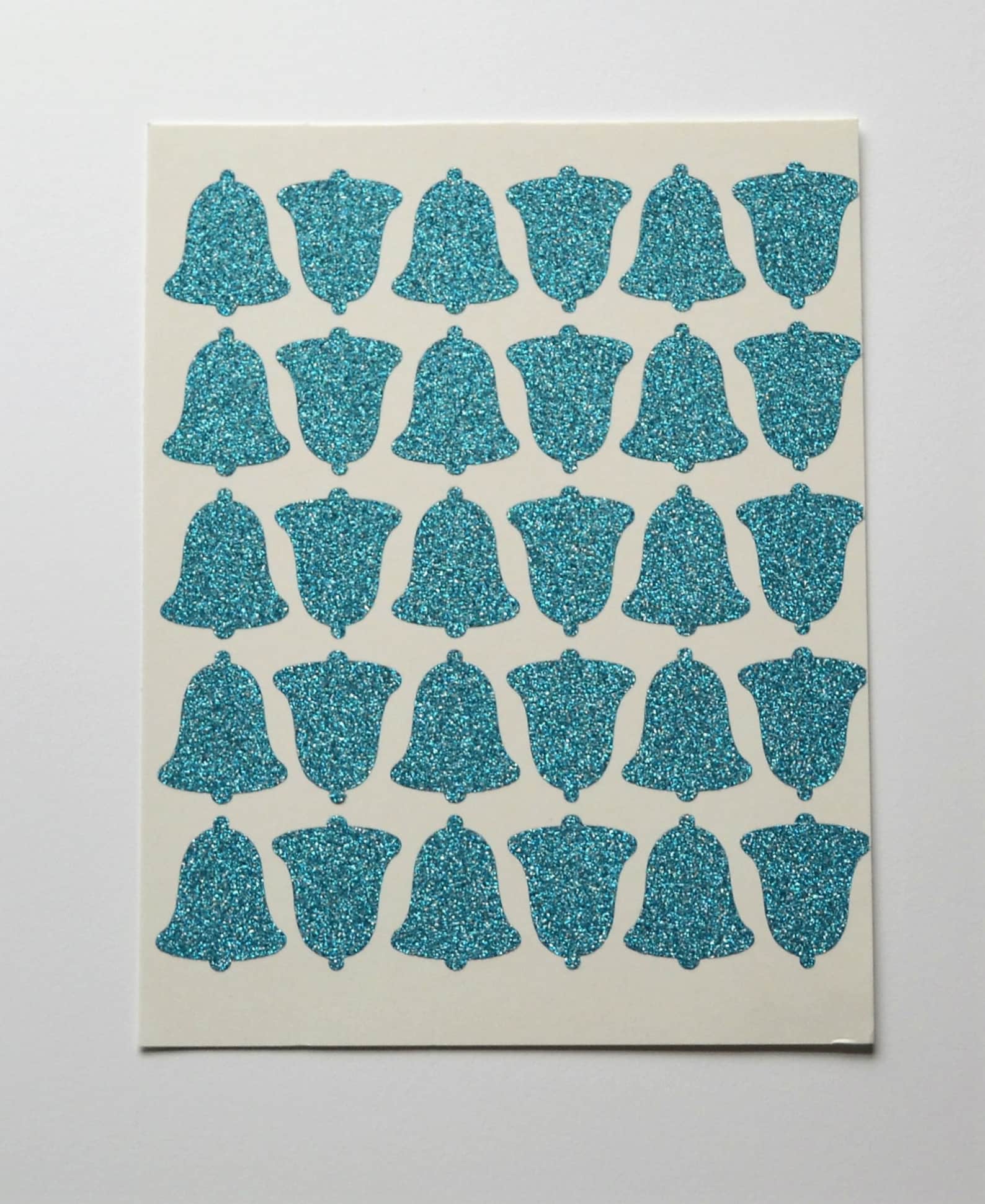 Glitter Bell Stickers Any Color Christmas Envelope Seals - Etsy