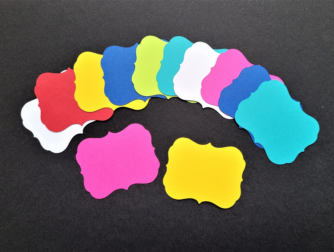 25 Top Note Die Cuts Any Shape, Size, and Color - Top Notes - Name Tag ...