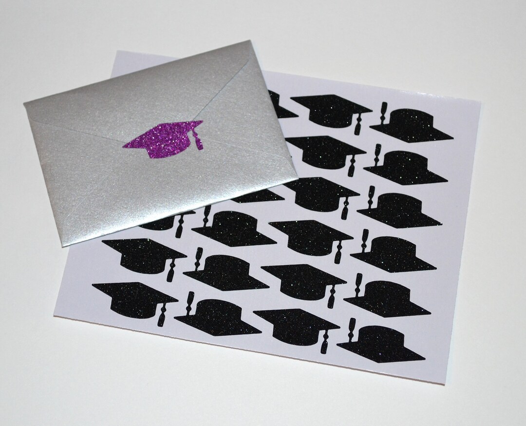 Graduation Cap Stickers Any Color - Grad Cap Stickers - Graduation ...
