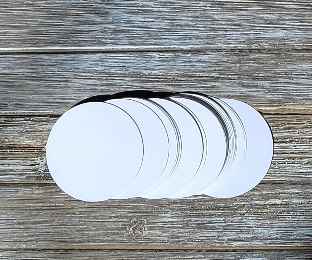 3" White Circle Die Cuts Any Count - White Circle Cut Outs - White ...