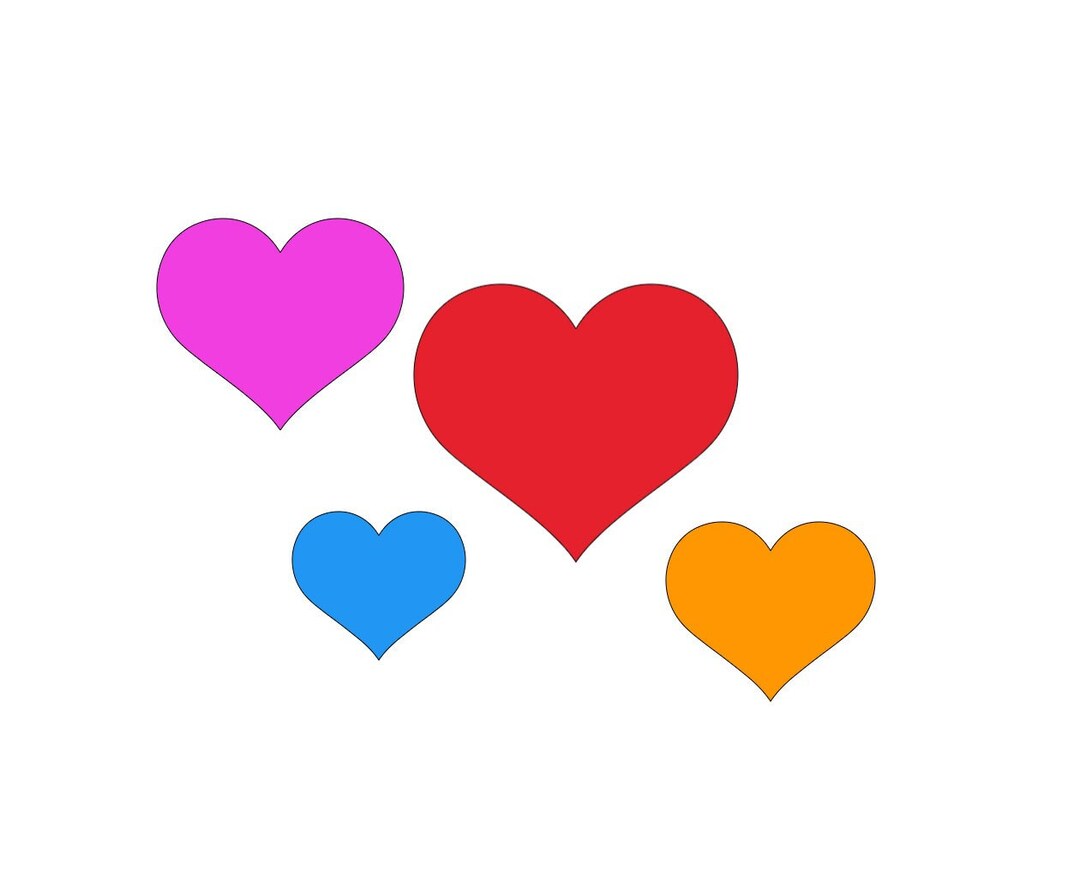 Paper Hearts Any Size Color and Count - Heart Die Cuts - Paper Hearts ...