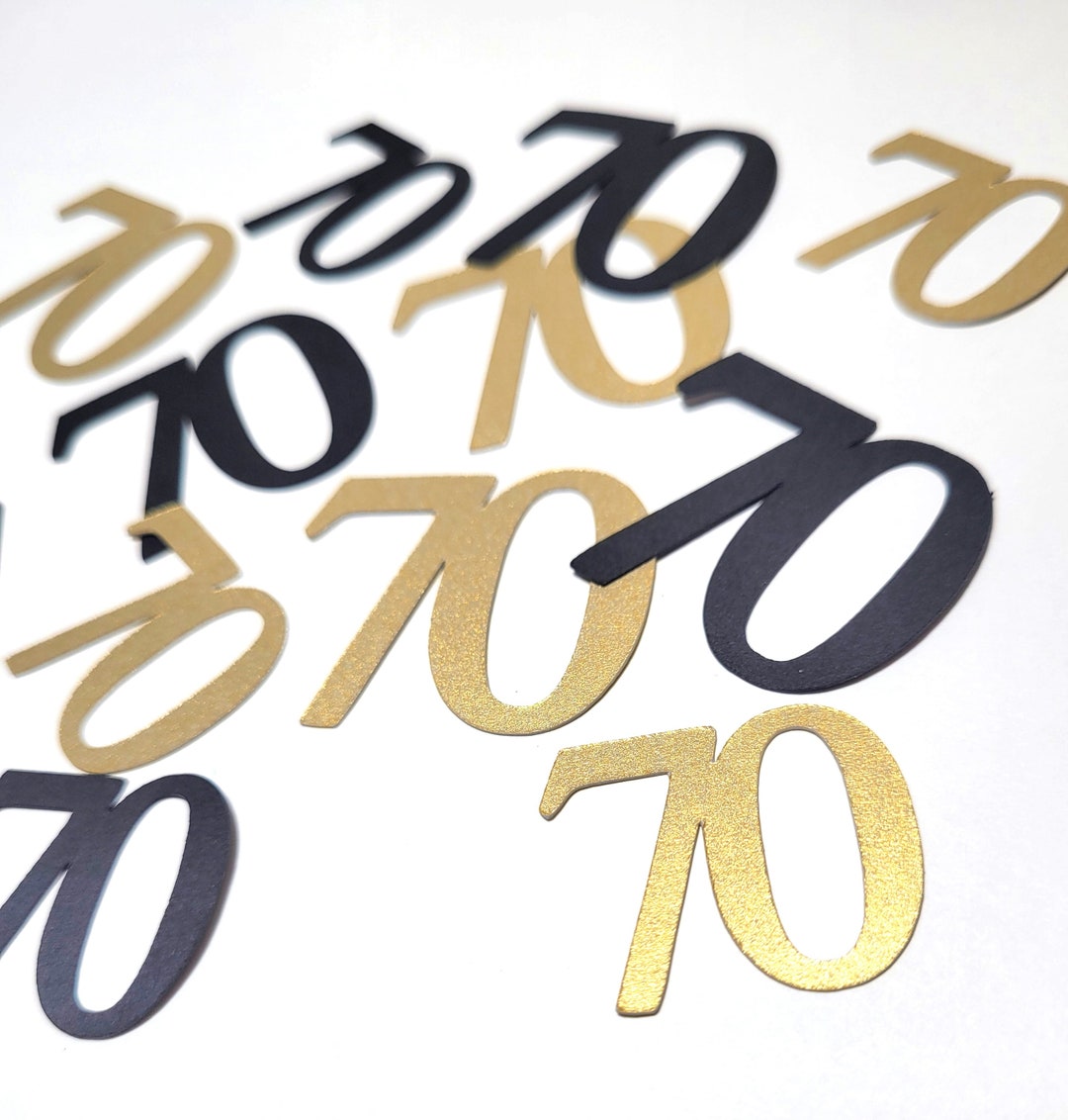 70 Confetti - Seventy Confetti - 70th Birthday Confetti - 70 Birthday ...