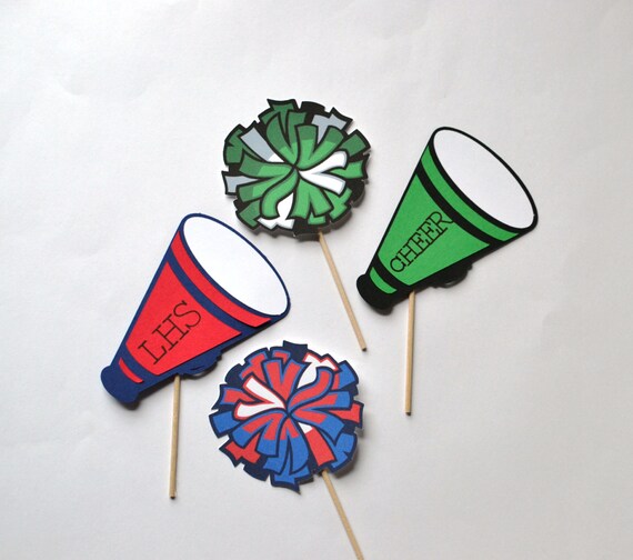 Personalized Cheer Cupcake Toppers Set of 6 Team Cupcake | Etsy