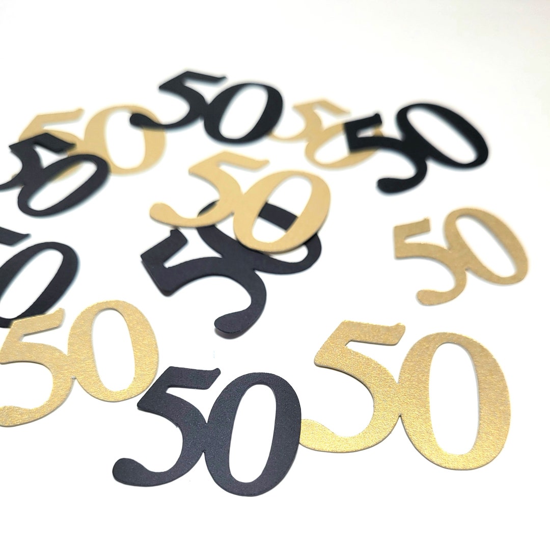 50 Confetti Fifty Confetti 50th Birthday Confetti 50 Birthday Confetti ...