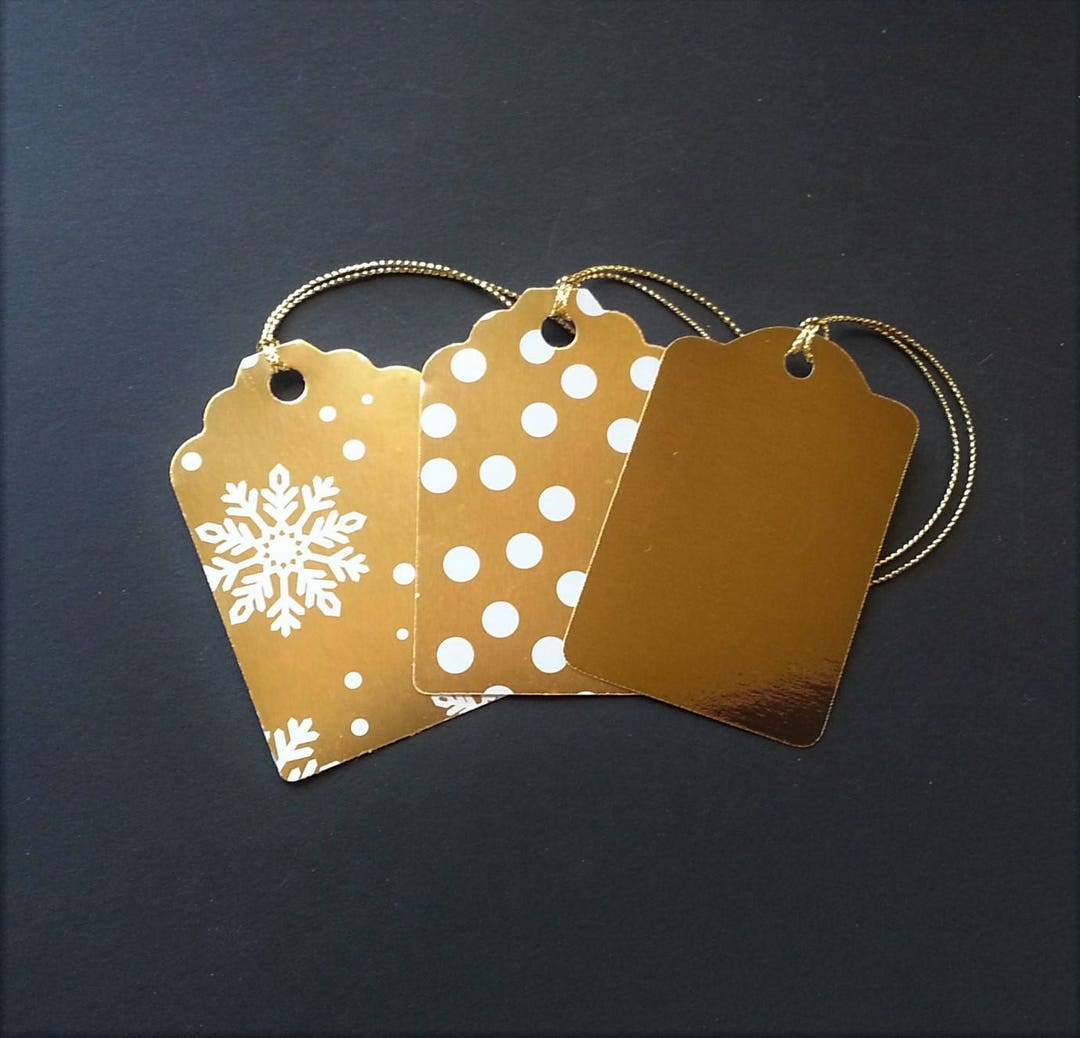 Christmas Gift Tags - Holiday Gift Tags - Gold Gift Tags - Gold ...