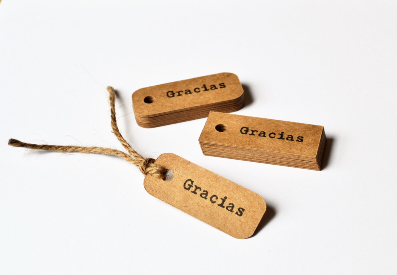 Gracias Tags Any Color Thank You Tags Kraft Gracias Tags - Etsy