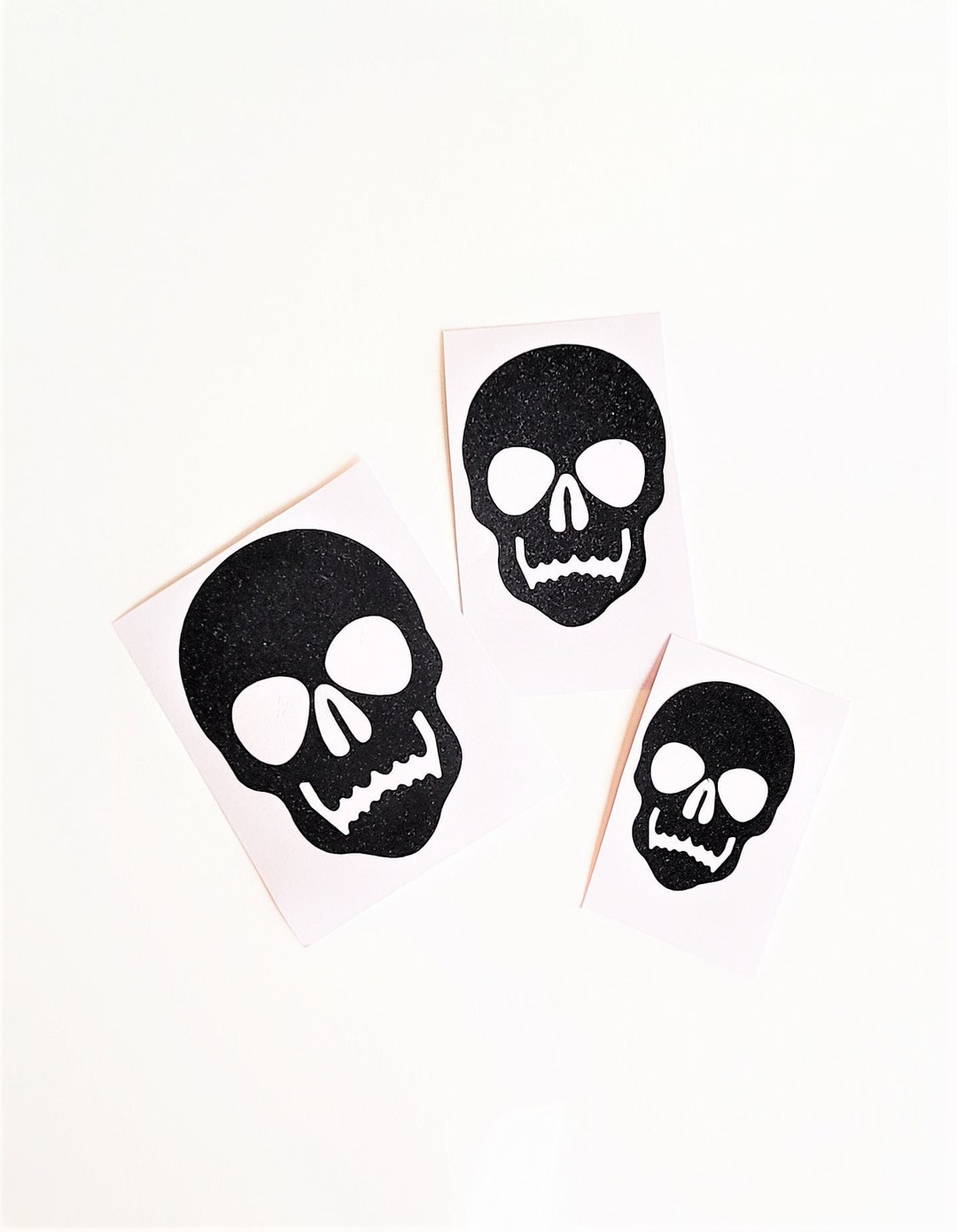 Glitter Skull Stickers - Skull Stickers - Black Skull Stickers - Black ...