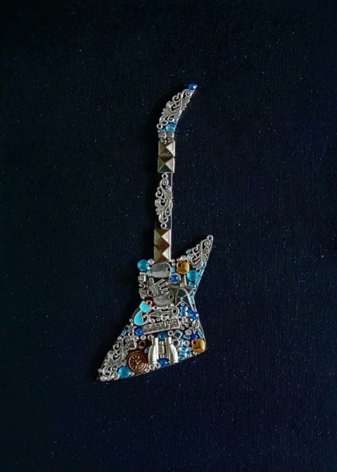 Explorer Style Guitar Mixed Media A4 Canvas - Etsy
