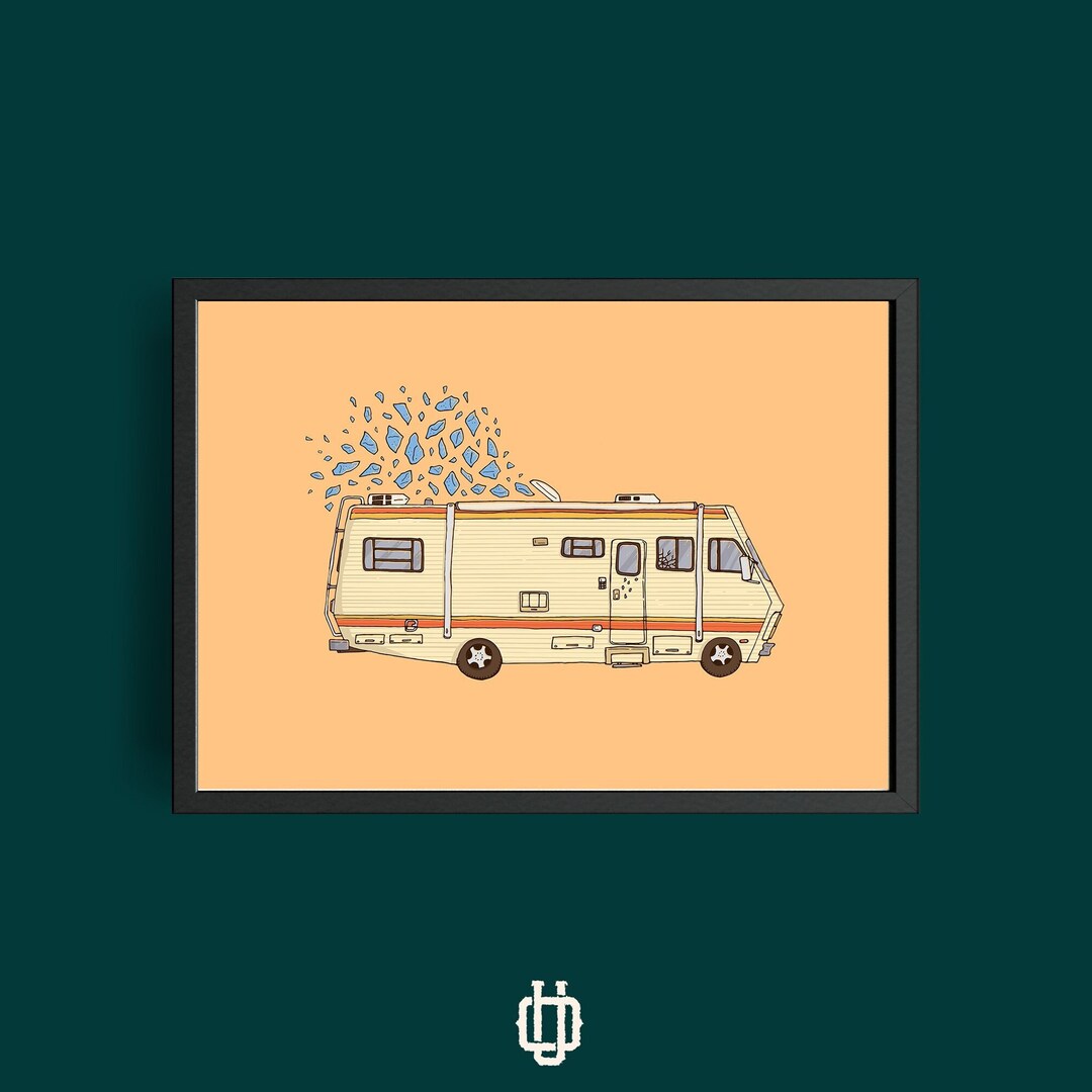 Breaking Bad Art Print Winnebago & Blue Meth Poster A4, A3 and A2 Sizes ...
