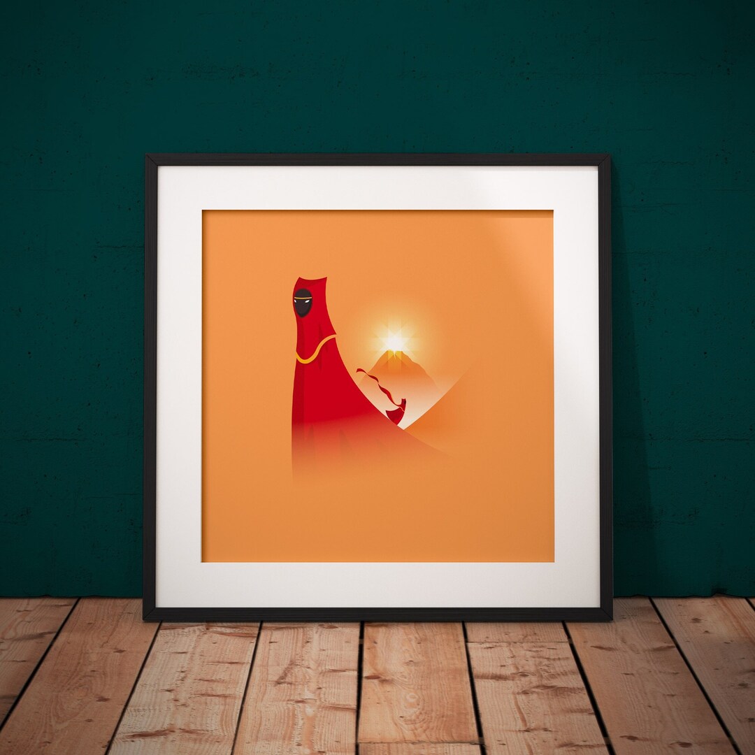 Journey Poster- Traveller Art Print, Playstation Video Game Poster - Etsy