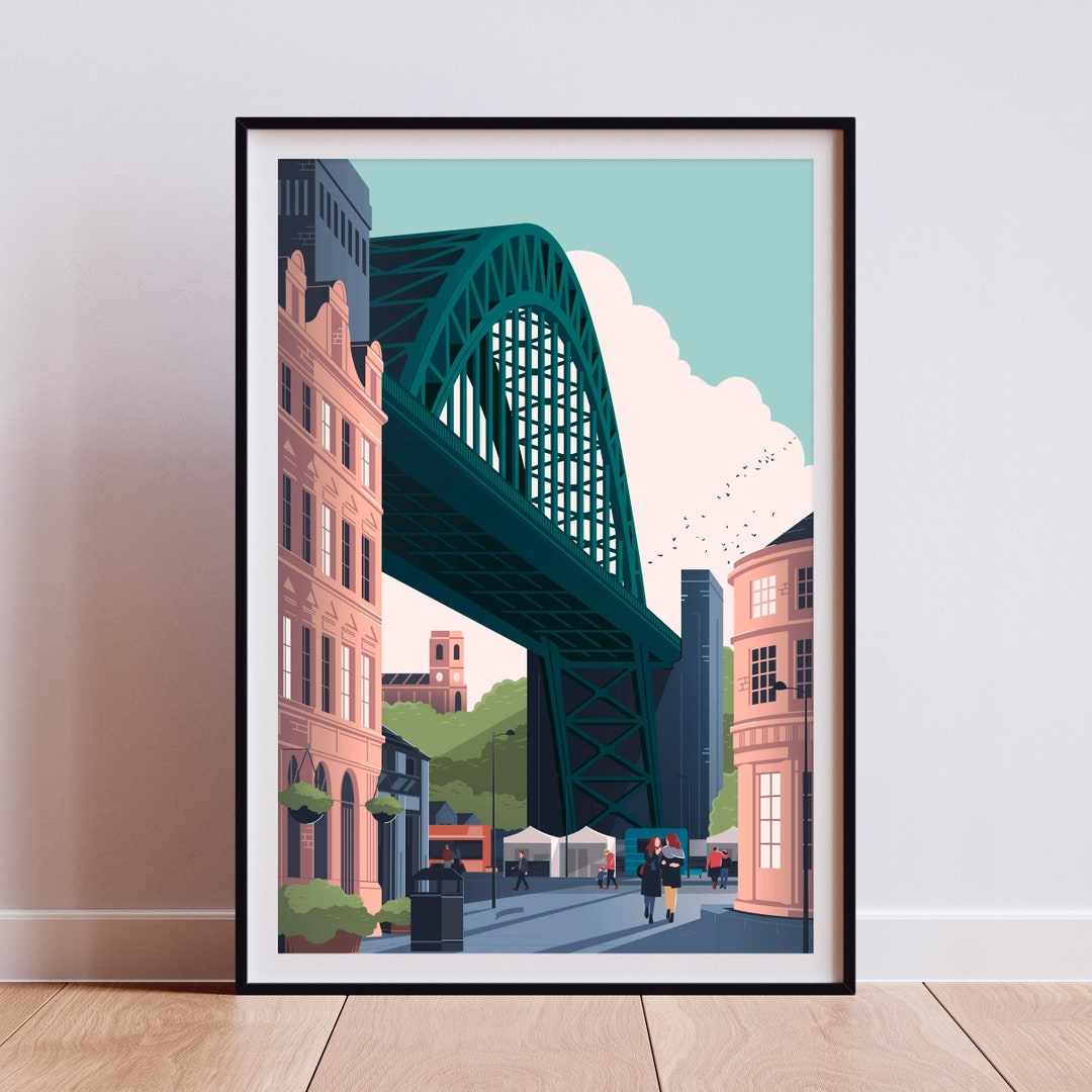Tyne Bridge Newcastle Travel Print - United Kingdom, Newcastle Upon ...