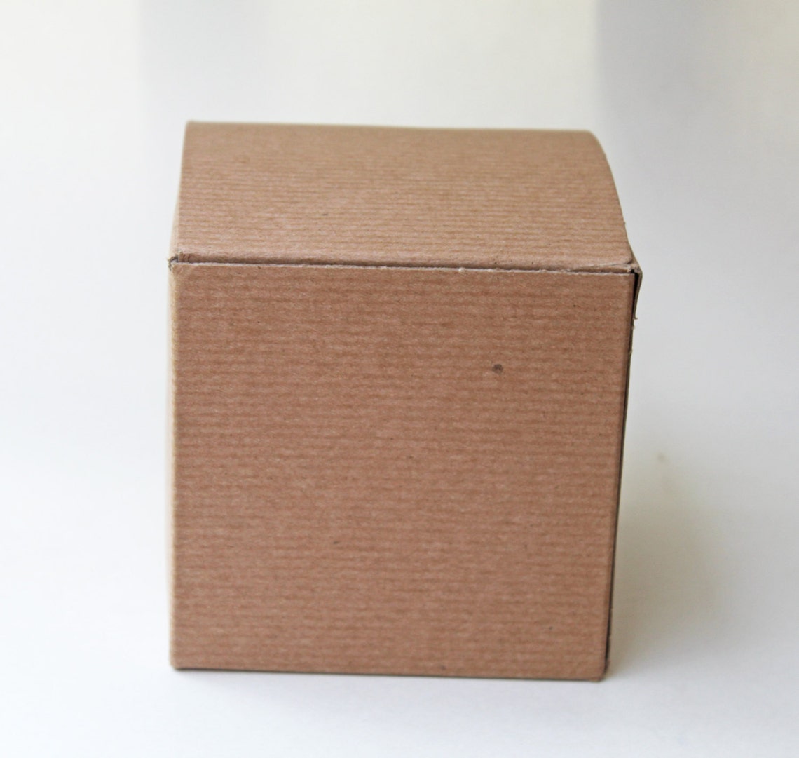 100 4x4x4 Kraft Box, Kraft Gift Box, Mug Box, 4x4x4 Favor Box, Natural ...