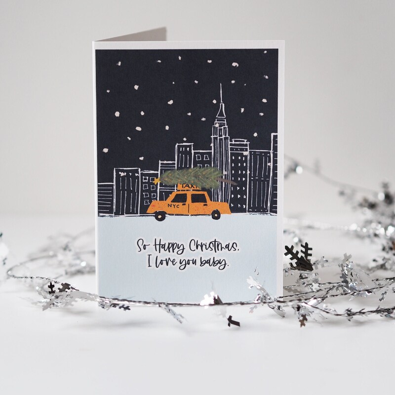 New York Christmas Card - Etsy