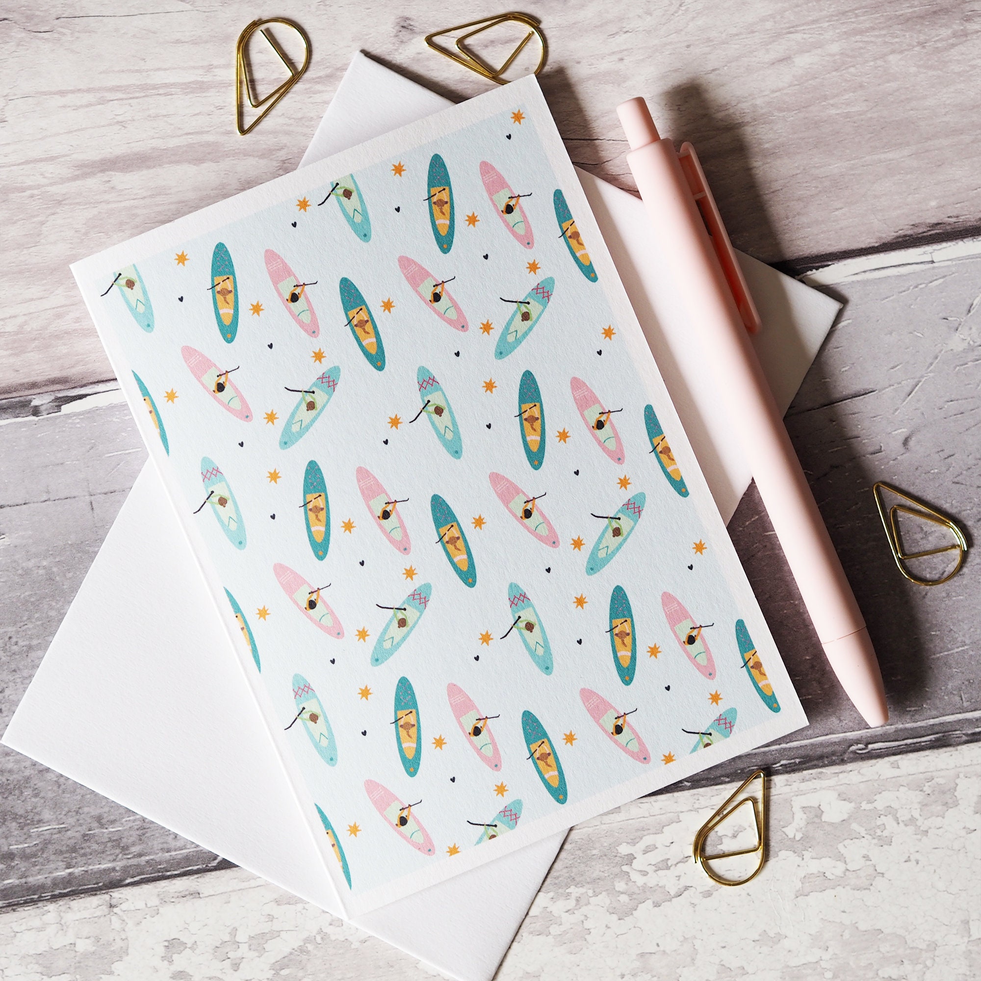 Paddle Boarding Birthday Card - Etsy