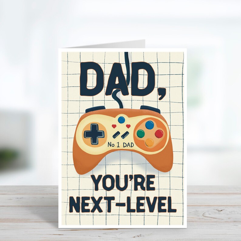 Next Level Father's Day Card for Gaming Dad - Etsy