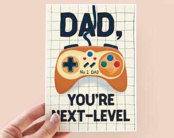 Printable Happy Father's Day Video Game Controller Card, Gamer Card for ...