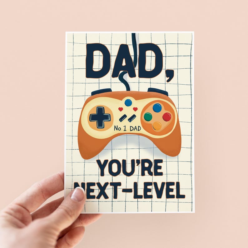 Next Level Father's Day Card for Gaming Dad - Etsy