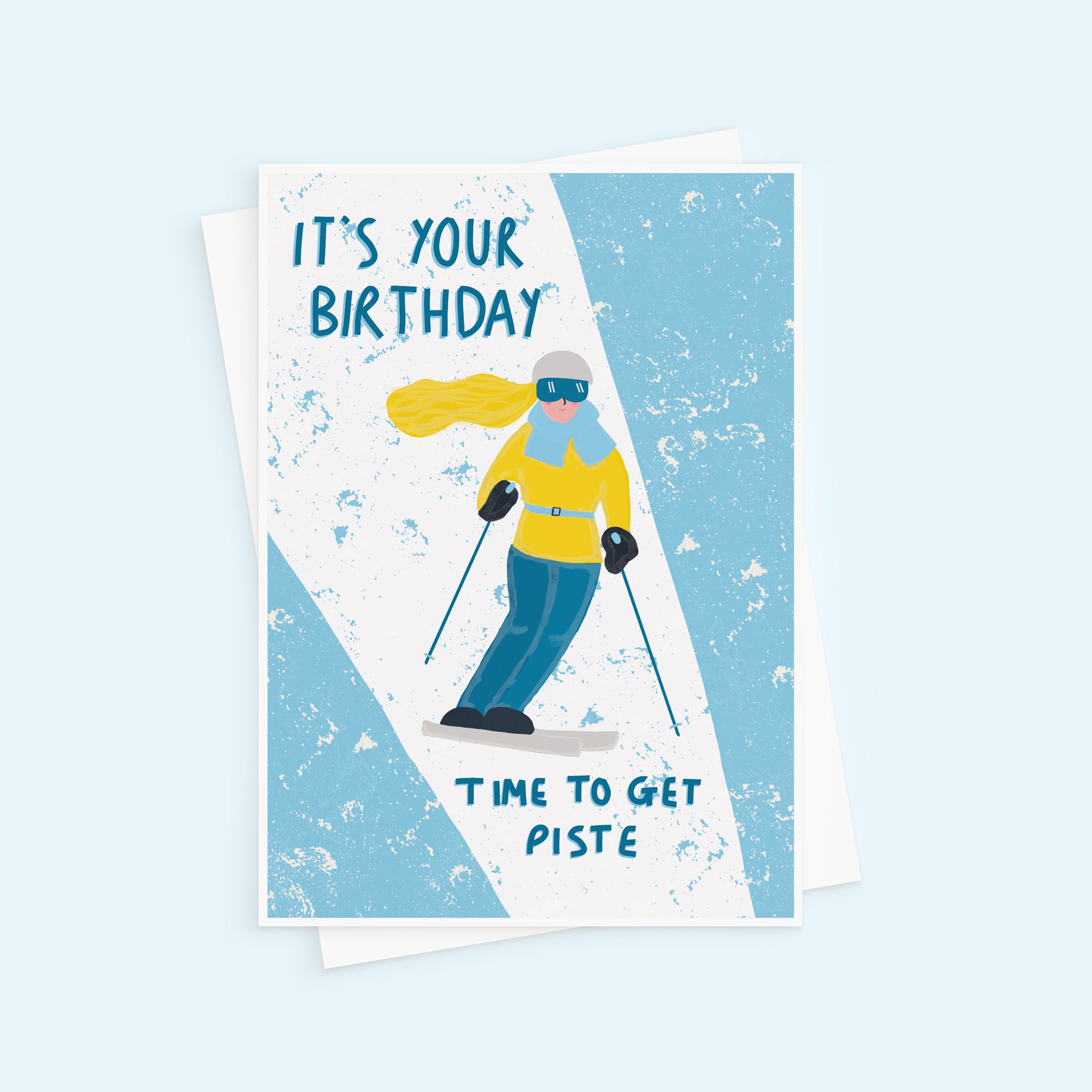 Funny Skiing Birthday Card for Her - Etsy
