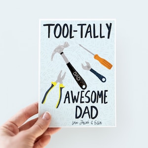 Tool-tally Awesome Dad Father's Day Card - Etsy