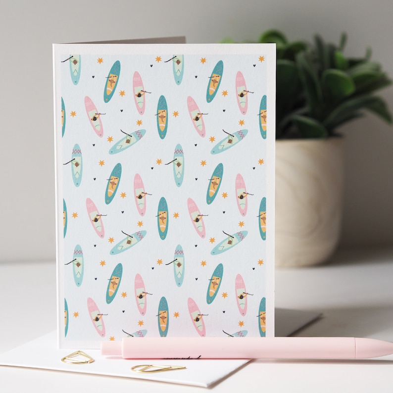 Paddle Boarding Birthday Card - Etsy