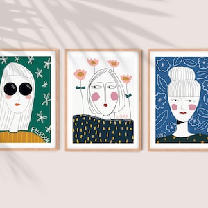 Kind Lady Illustrated Art Print - Etsy