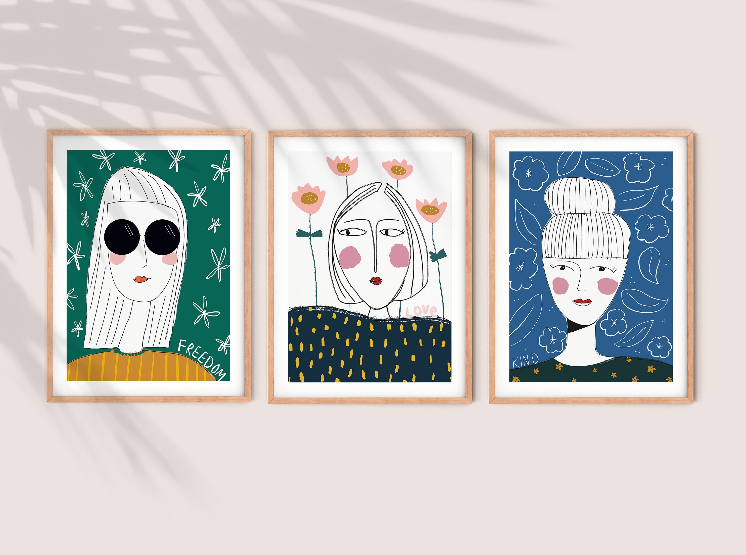 Kind Lady Illustrated Art Print - Etsy