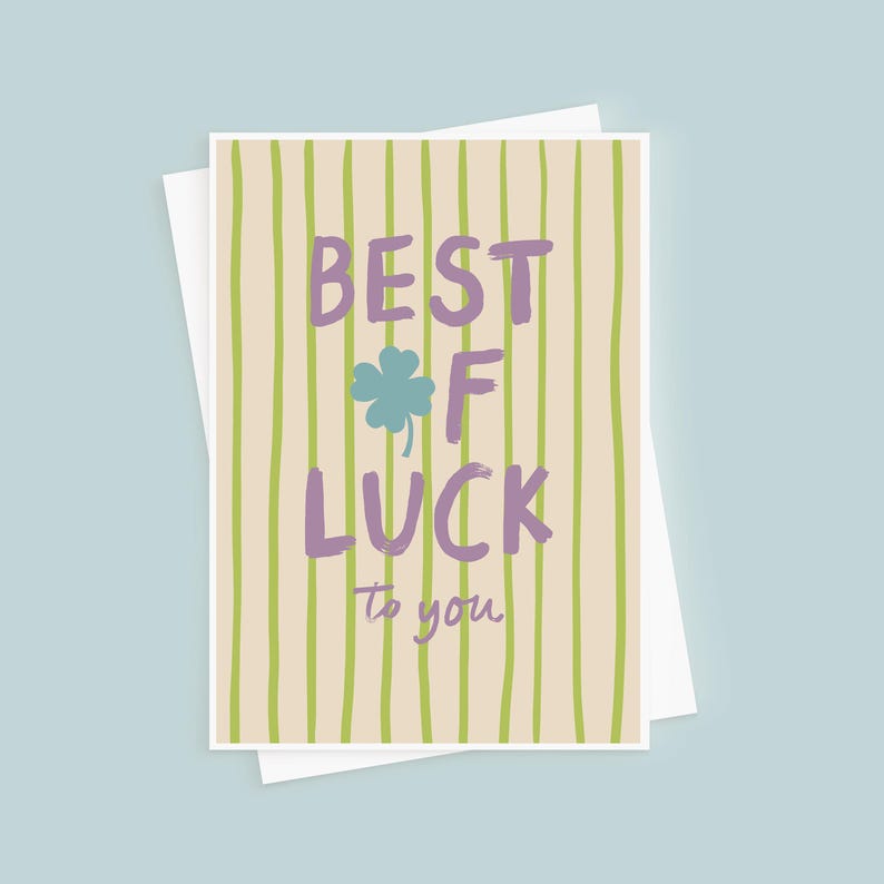Best of Luck Good Luck Card - Etsy