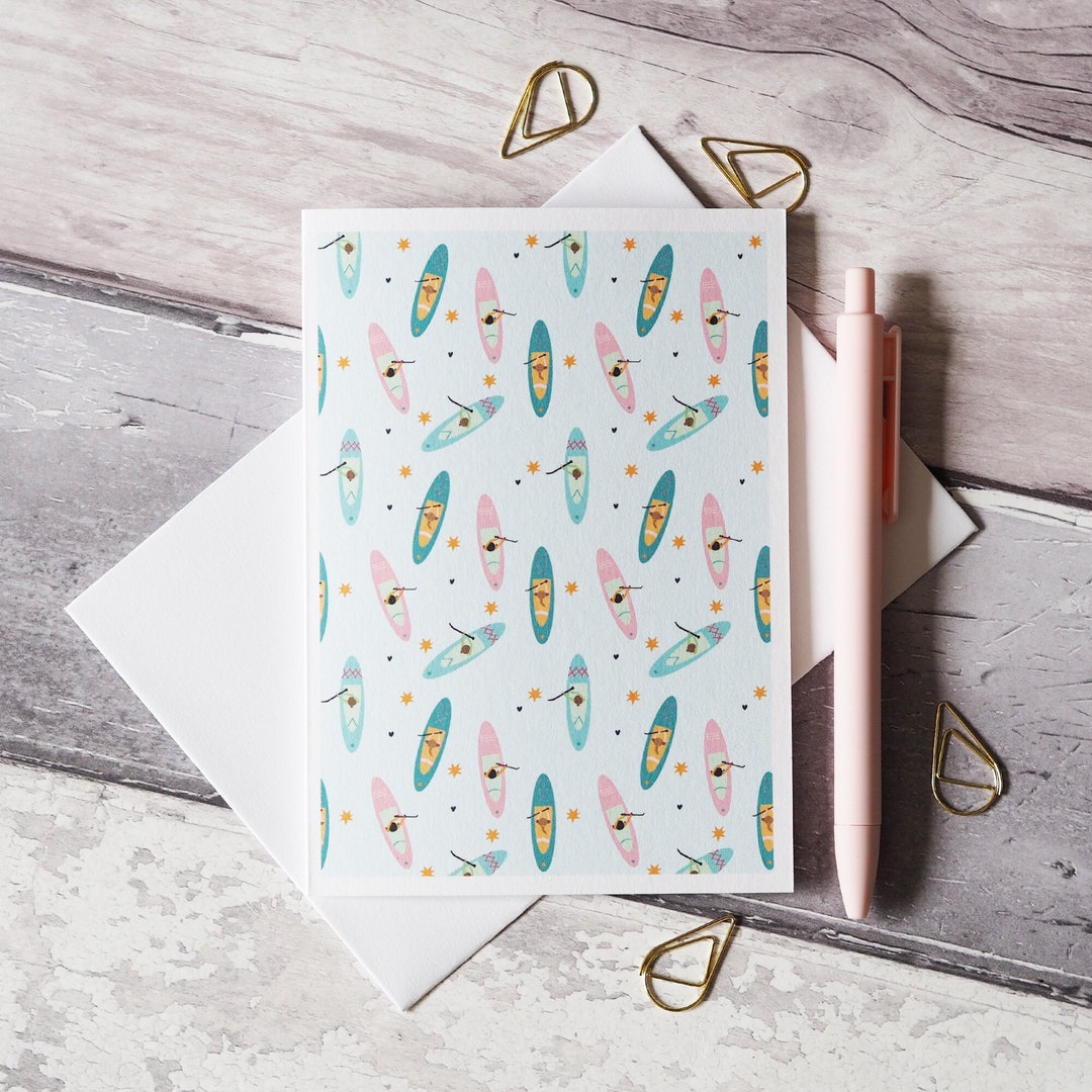 Paddle Boarding Birthday Card - Etsy