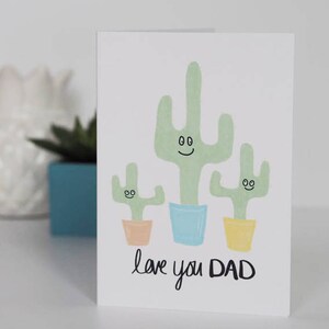Cactus Father's Day Card - Etsy