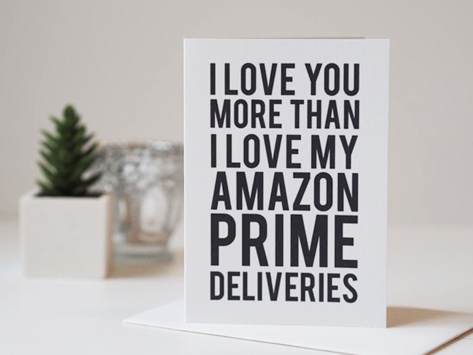 Love You More Than Amazon Prime Card Funny Card Romantic - Etsy