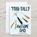 Tool-tally Awesome Dad Father's Day Card - Etsy