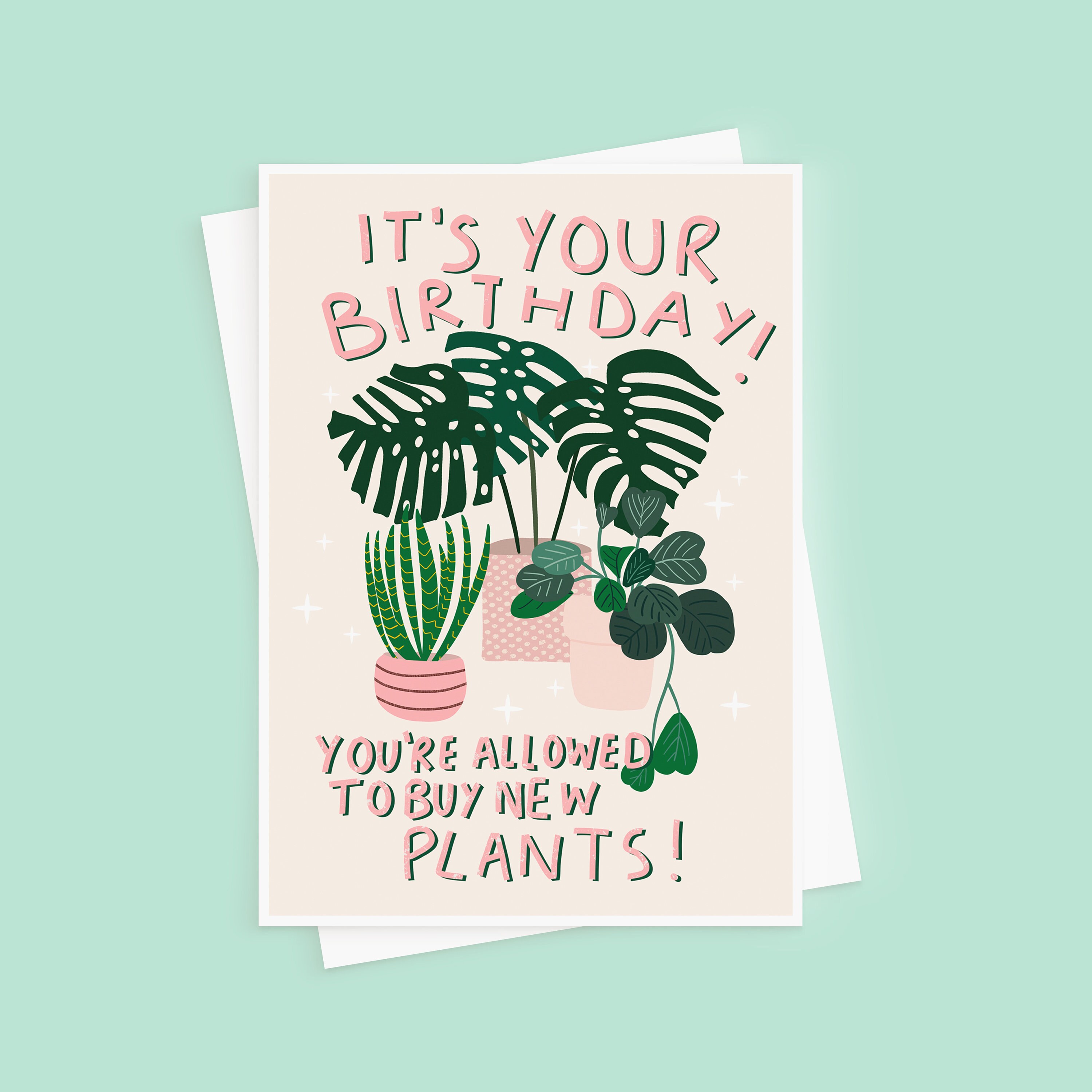 Birthday Card for Plant Lover - Etsy