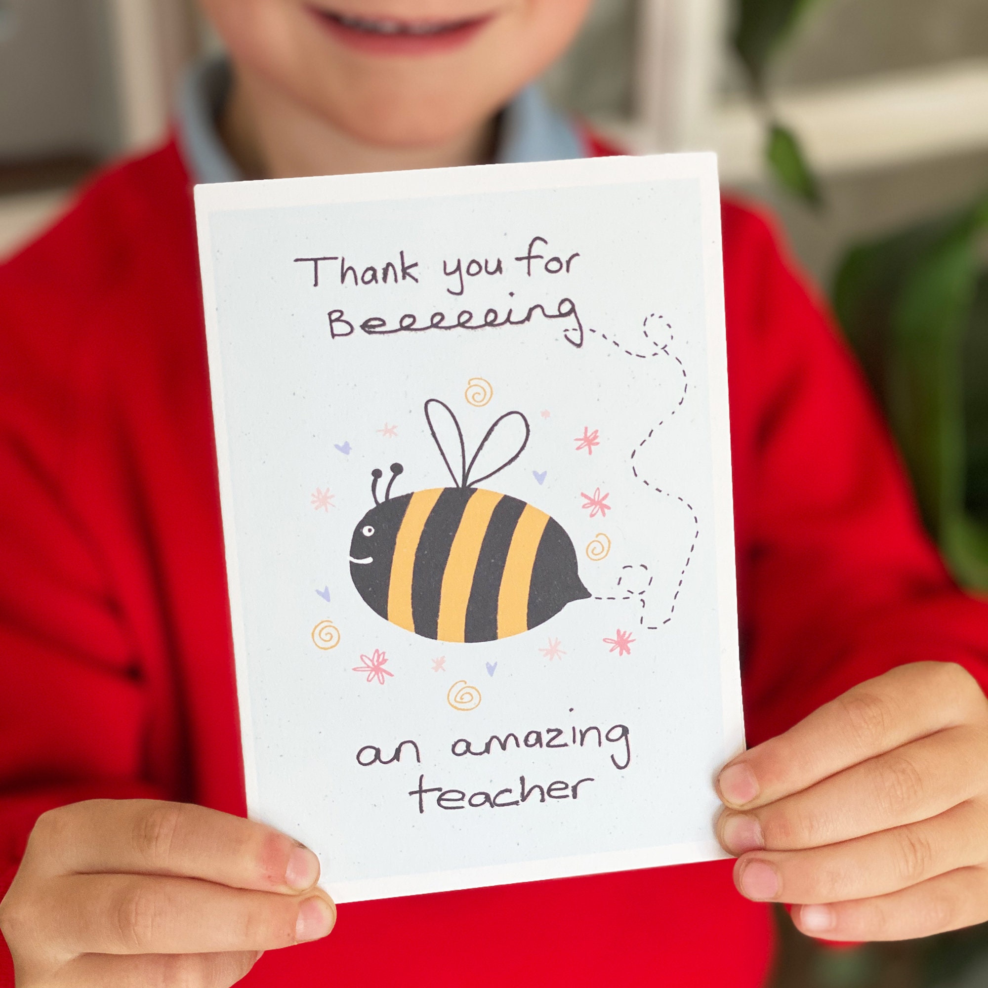 Bee Thank You Teacher End of Term Card - Etsy UK