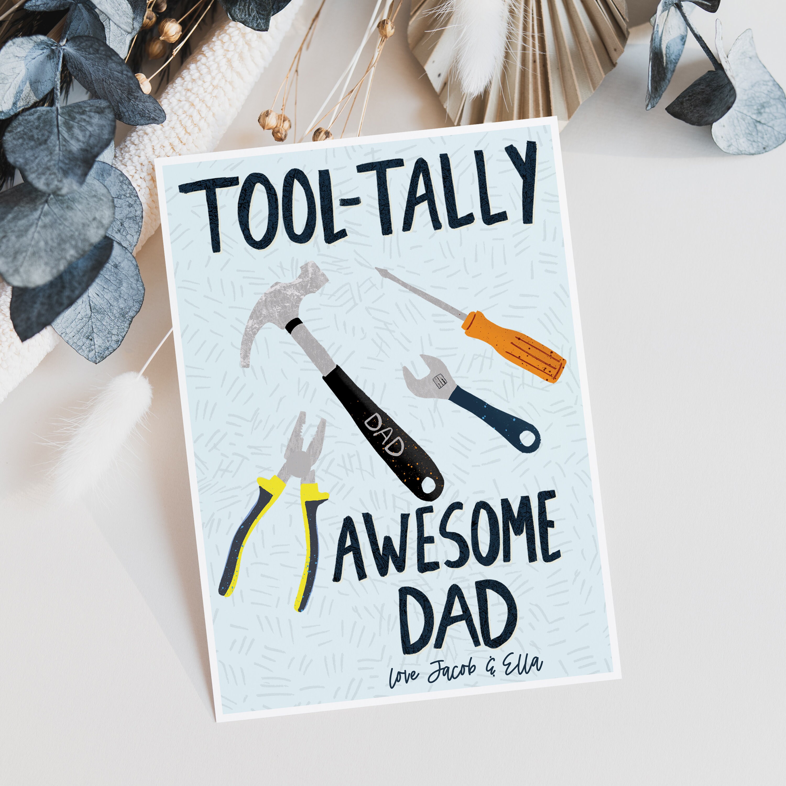 Tool-tally Awesome Dad Father's Day Card - Etsy