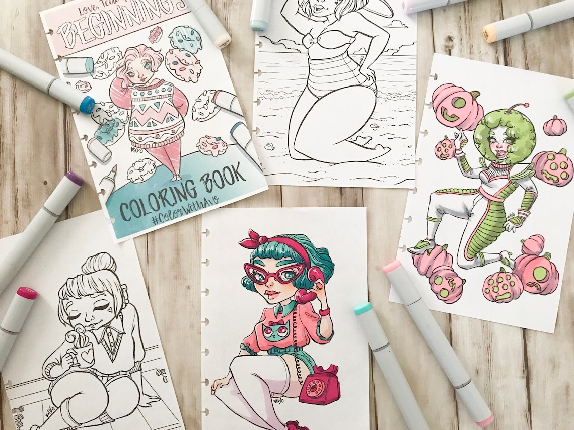 PDF Digital Coloring Book PDF Coloring Book Printable | Etsy