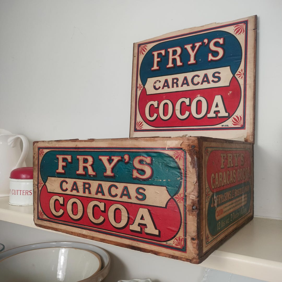 Rare Antique 1870s FRYS COCOA Counter Top Box for 2 Doz Tins of ...