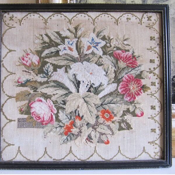 Antique Needlepoint - Etsy